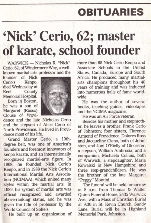 Les mémoires de Nick Cerio